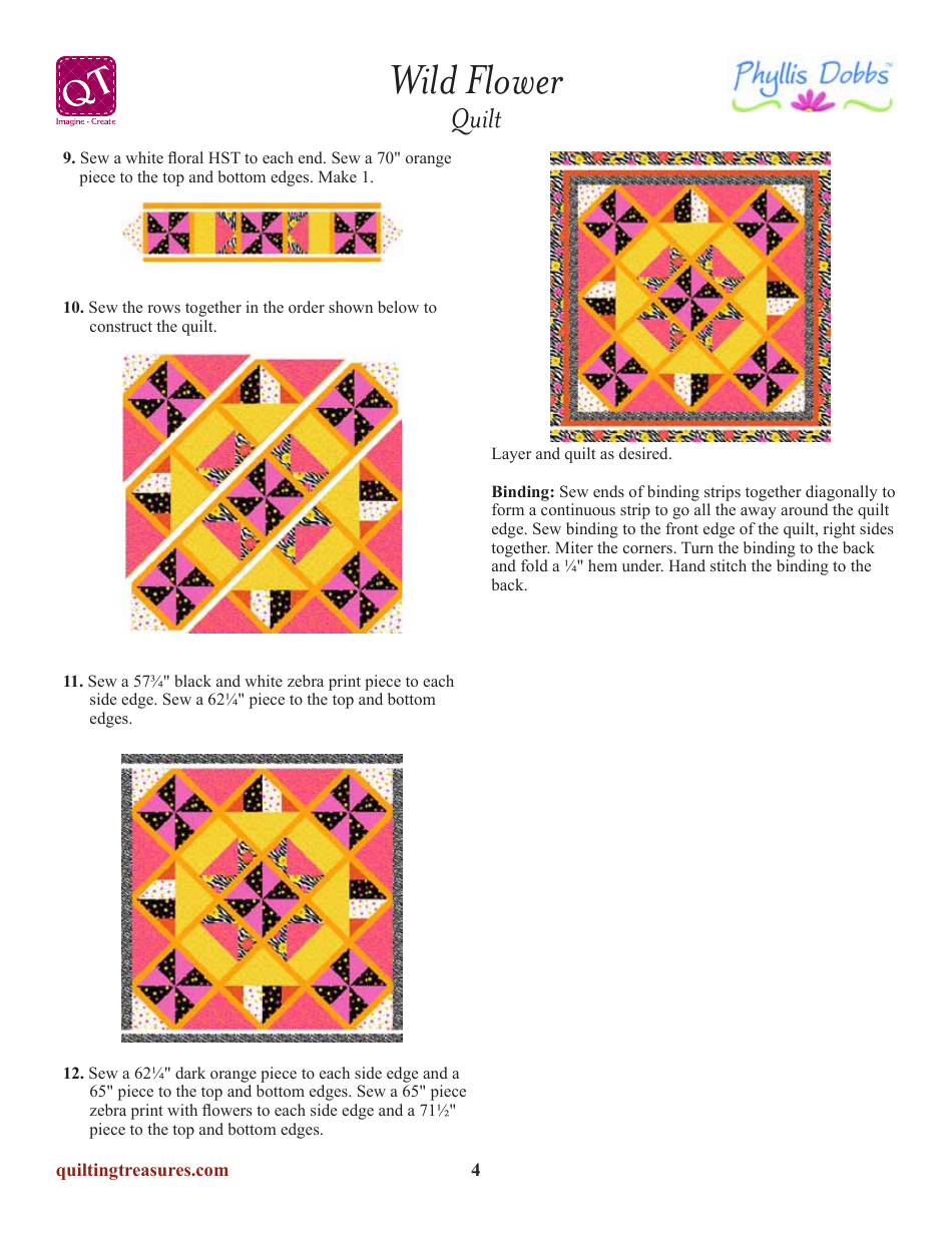 Wild Flower Quilt Pattern - Phyllis Dobbs Download Printable PDF ...