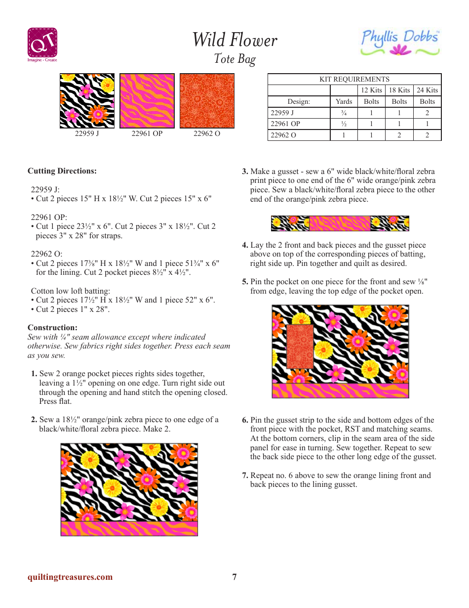 Wild Flower Quilt Pattern - Phyllis Dobbs Download Printable PDF ...
