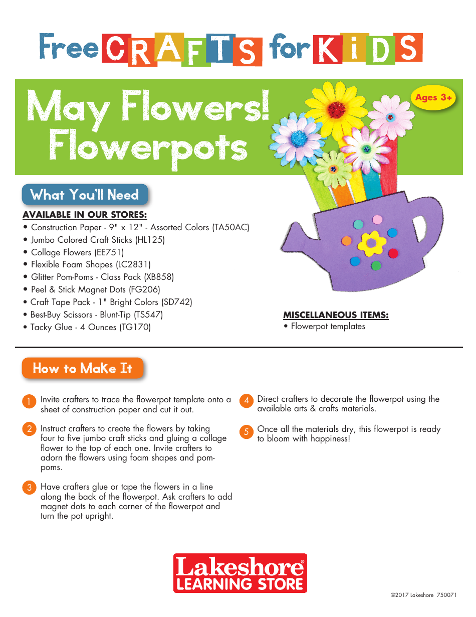 Paper Flowerpot Template - Lakeshore Download Printable PDF ...