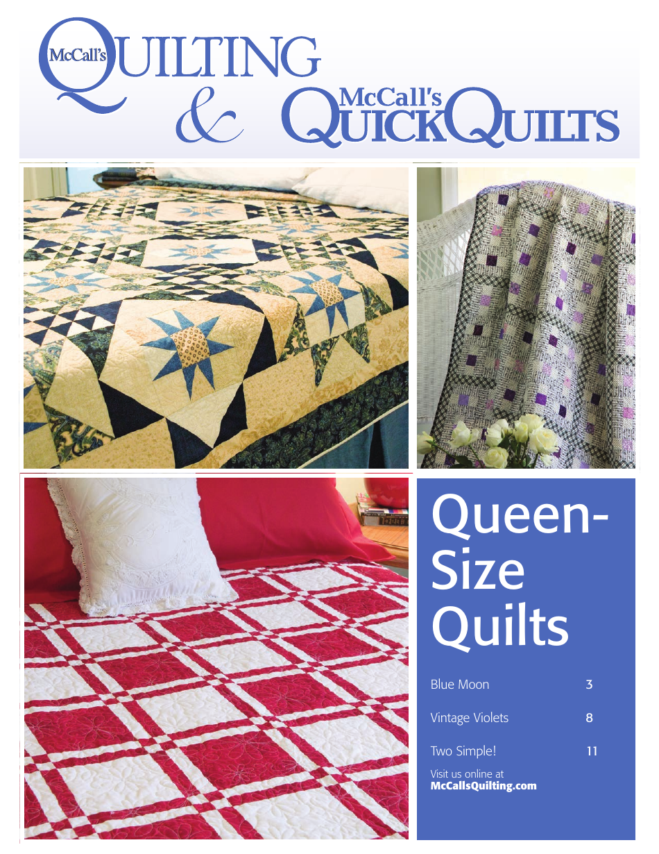 Blue Moon Quilt Pattern Templates -mccallsquilting Download Printable ...