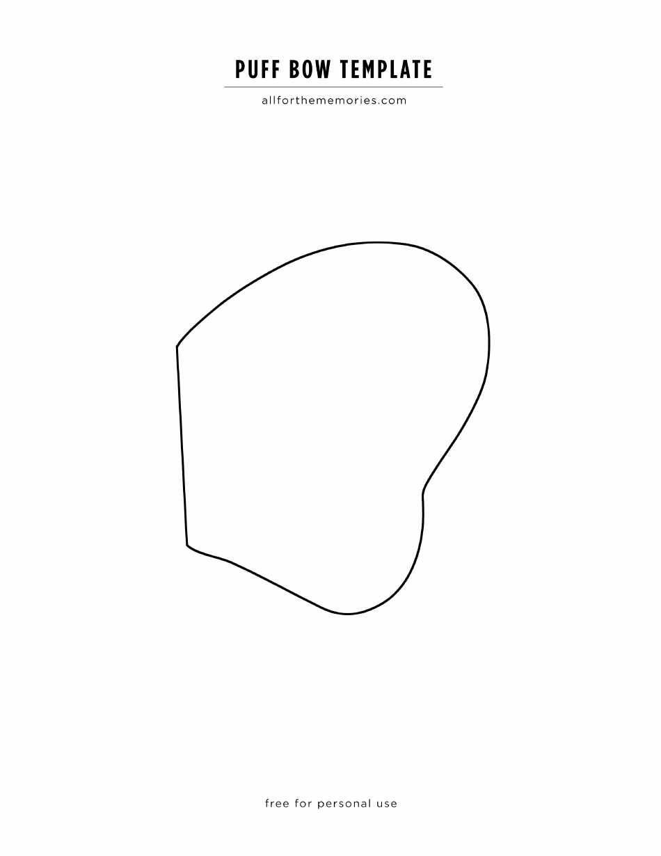 Puff Bow Template Download Printable PDF | Templateroller