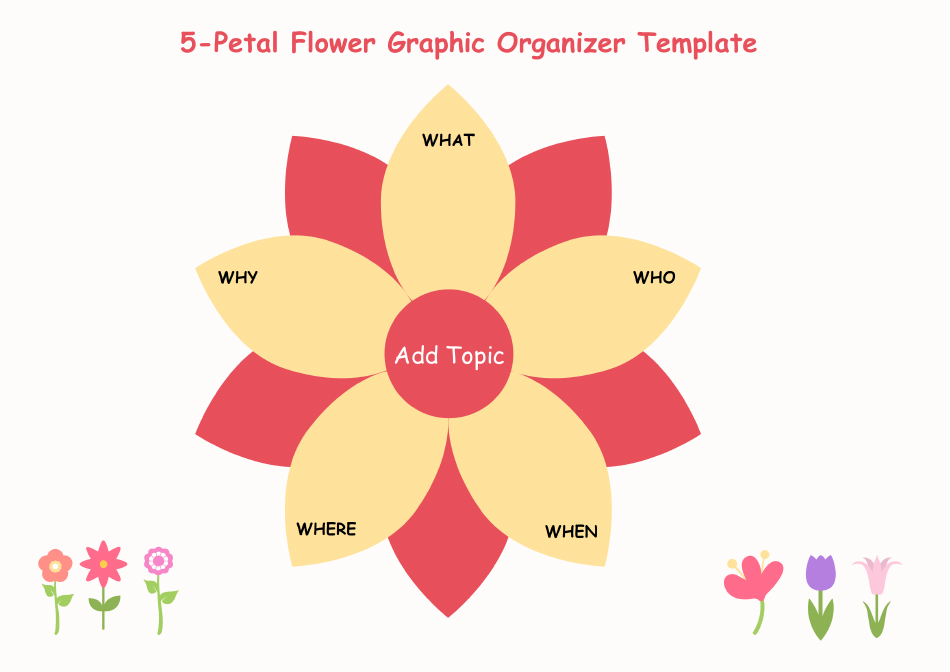 5-petal Flower Graphic Organizer Template Download Printable PDF ...