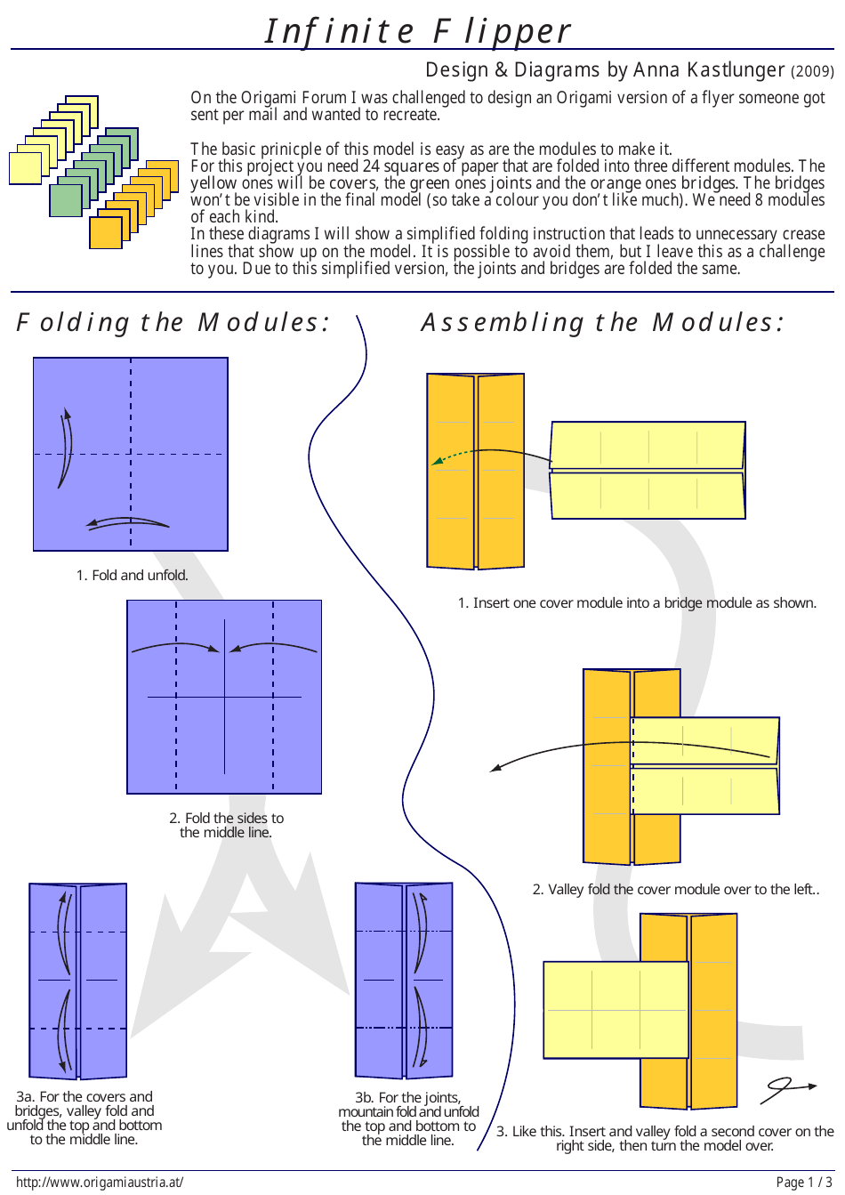 Infinite Flipper Origami Download Printable PDF | Templateroller