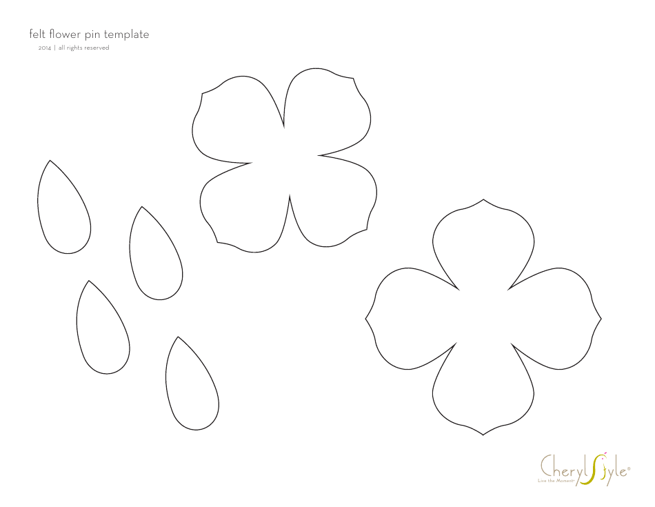Felt Flower Pin Template Download Printable PDF | Templateroller