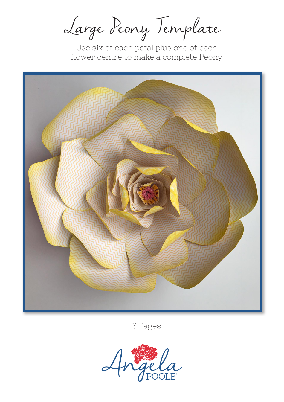 Large Paper Peony Templates Download Printable PDF | Templateroller