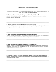 Gratitude Journal Template Download Printable PDF | Templateroller