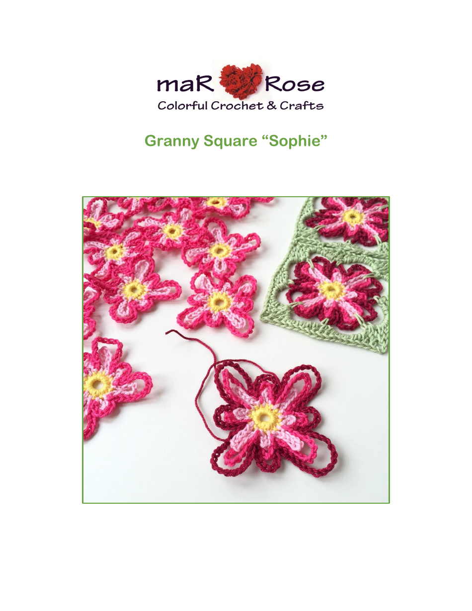 Granny Square Crochet Pattern Download Printable PDF | Templateroller