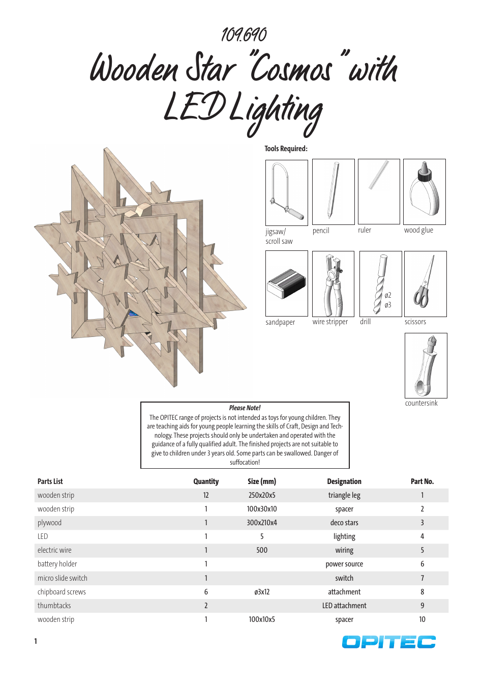 Wooden Star With Led Lighting Template Download Printable PDF ...
