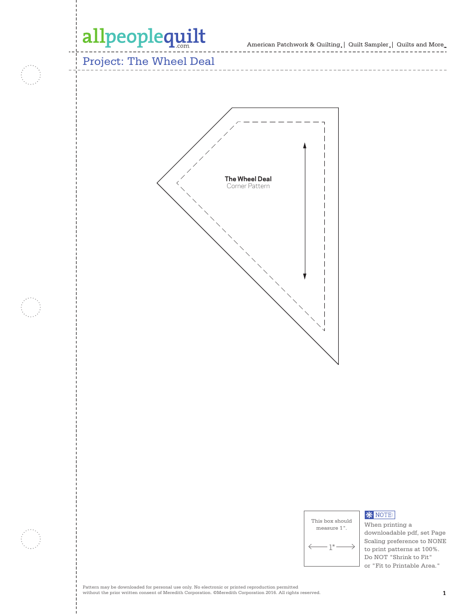 Corner Quill Pattern Template - Meredith Corporation Download Printable ...