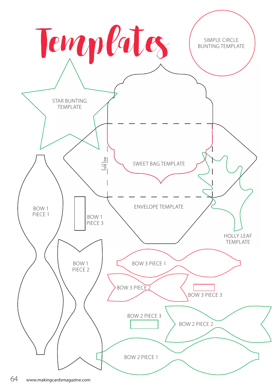 Christmas Sweet Bag Templates Download Printable PDF | Templateroller