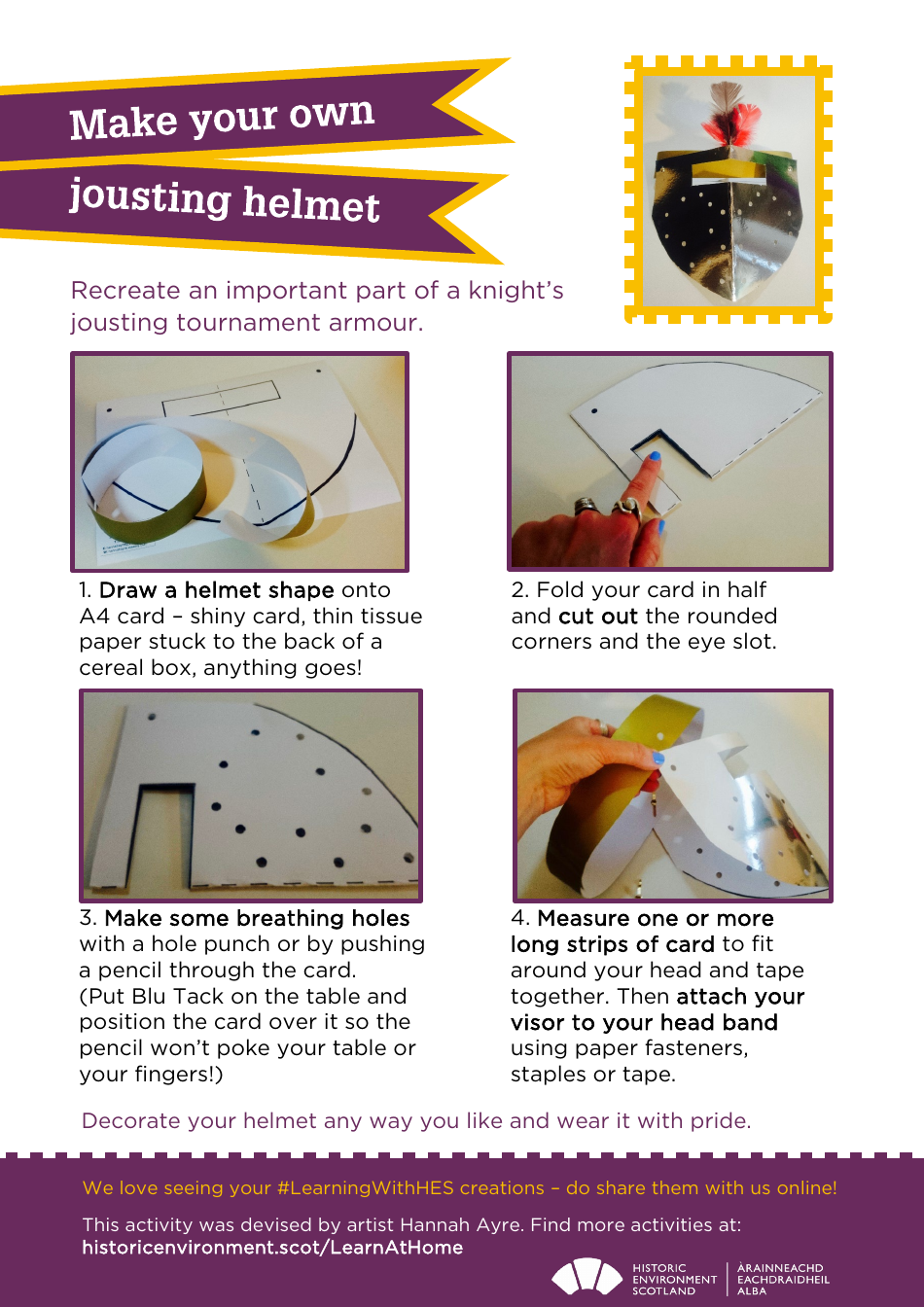 Jousting Helmet Craft Template Download Printable PDF | Templateroller
