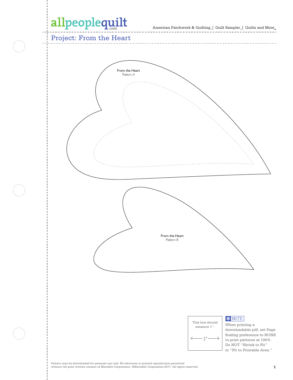Heart Pattern Templates Download Printable PDF | Templateroller