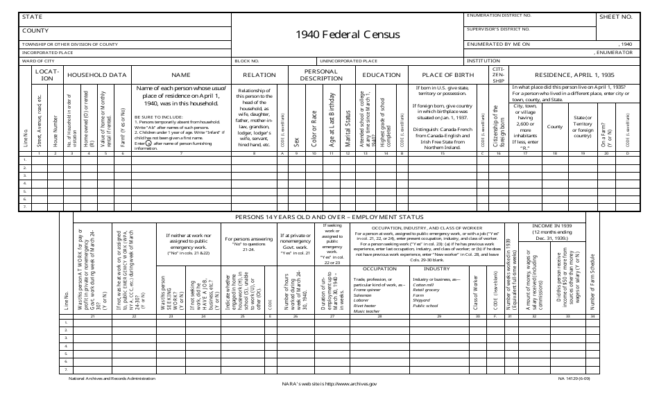 Form NA14129 - Fill Out, Sign Online and Download Printable PDF ...