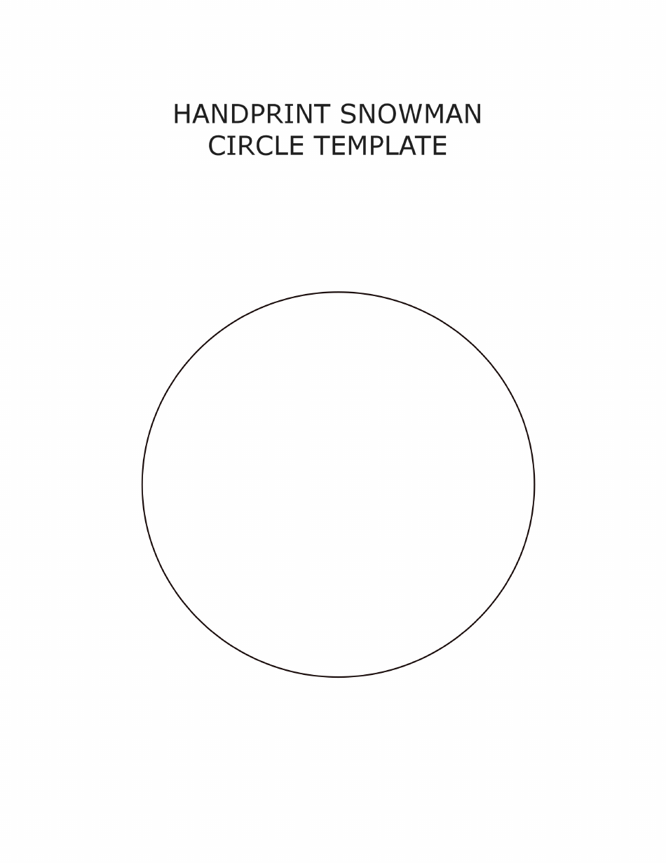 Snowman Circle Template Download Printable PDF | Templateroller