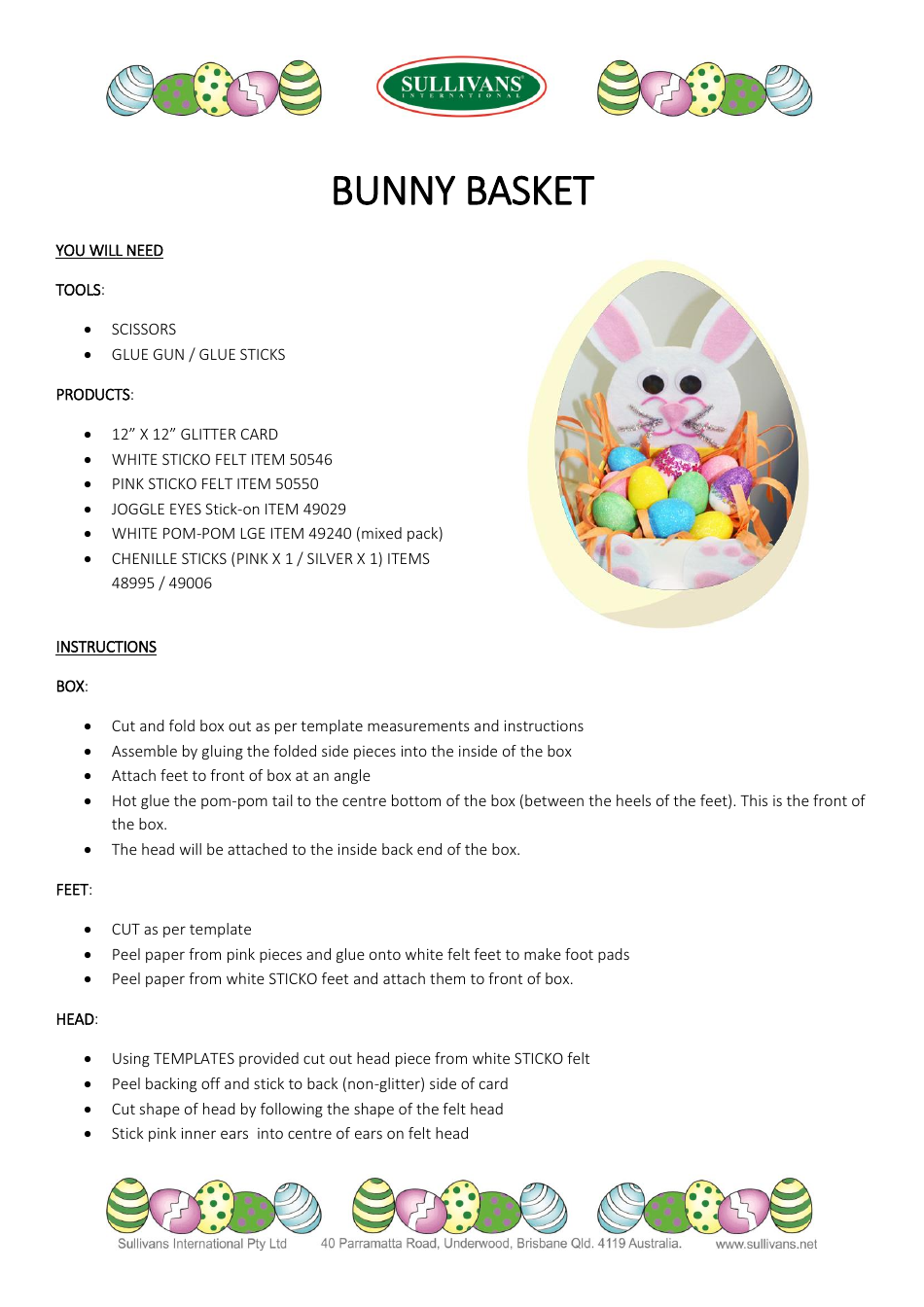 Bunny Basket Template Download Printable PDF | Templateroller