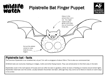 Pipistrelle Bat Finger Puppet Template Download Printable PDF ...