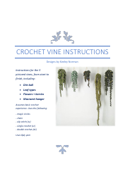 Crochet Vine Pattern Download Printable PDF | Templateroller