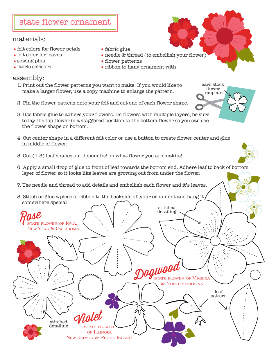 Flower Ornament Templates Download Printable PDF | Templateroller