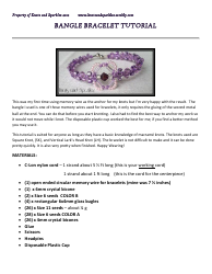 Bangle Bracelet Tutorial Download Printable PDF | Templateroller