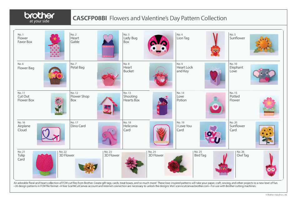 Flowers and Valentine's Day Pattern Collection Download Printable PDF ...