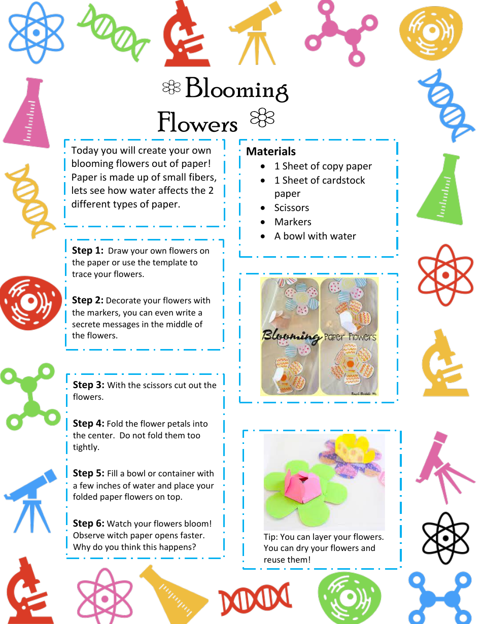 Paper Blooming Flower Templates Download Printable PDF | Templateroller