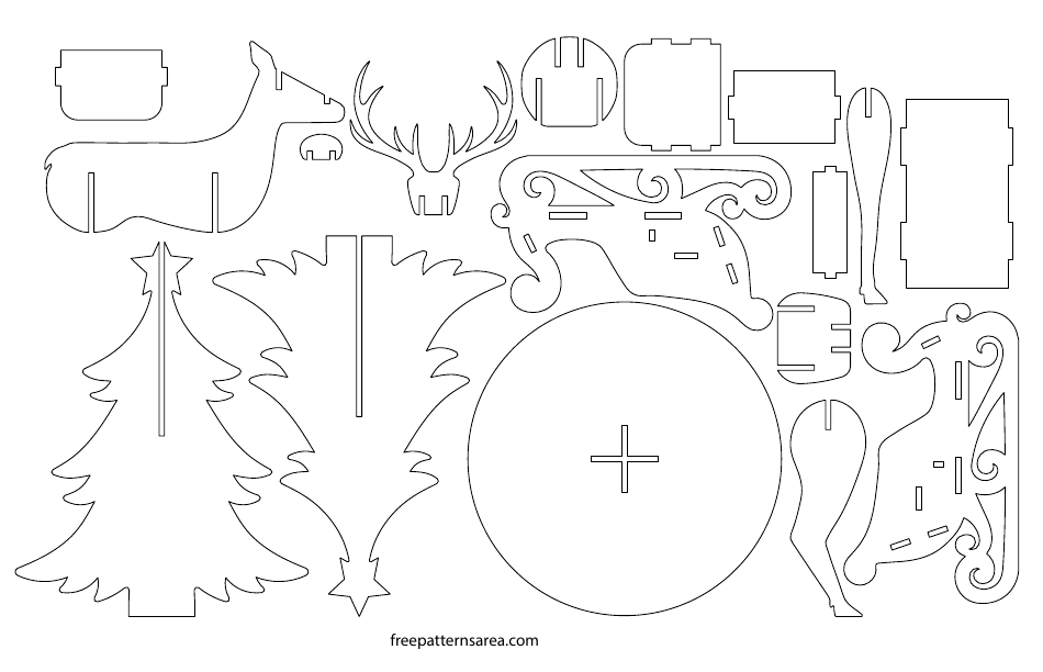 Christmas 3d Puzzle Template Download Printable PDF | Templateroller