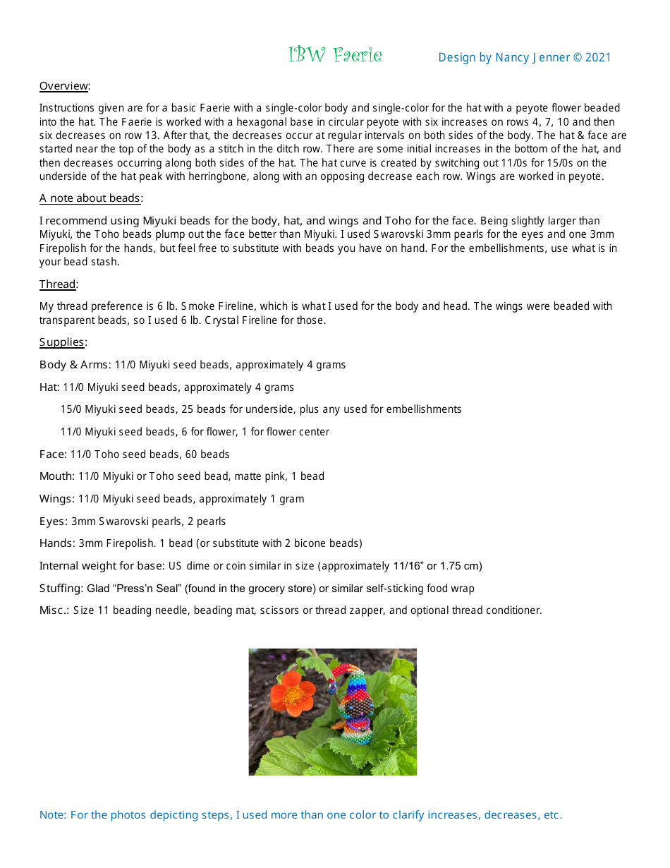 Faerie Beading Patterns Download Printable PDF | Templateroller