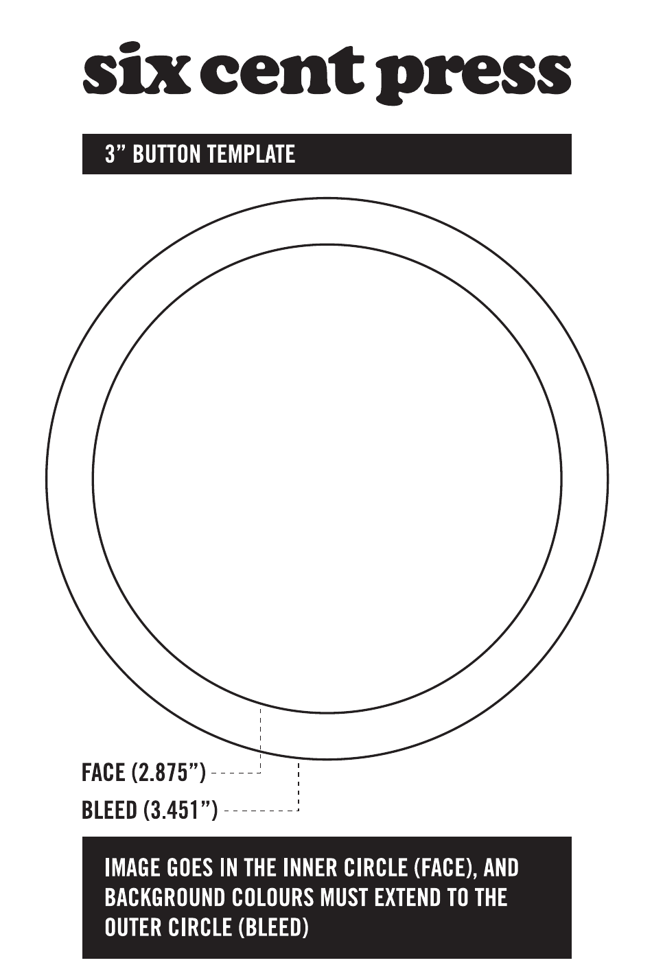 3" Button Template Download Printable PDF | Templateroller