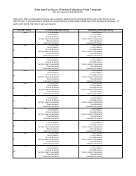 Florida Alternate Facility or Alternate Relocation Point Template ...