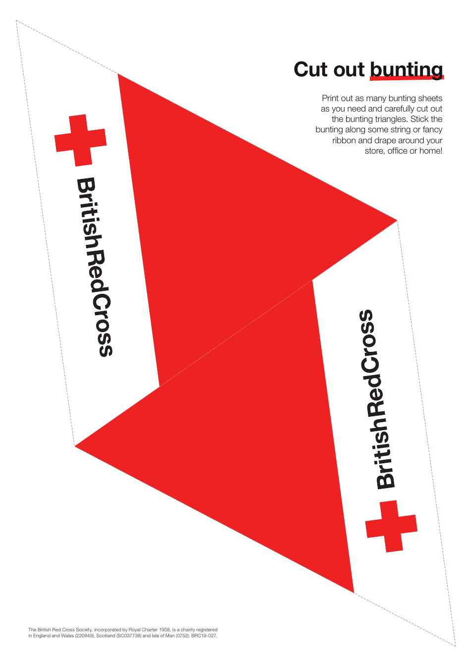Bunting Template - British Red Cross Download Printable PDF ...