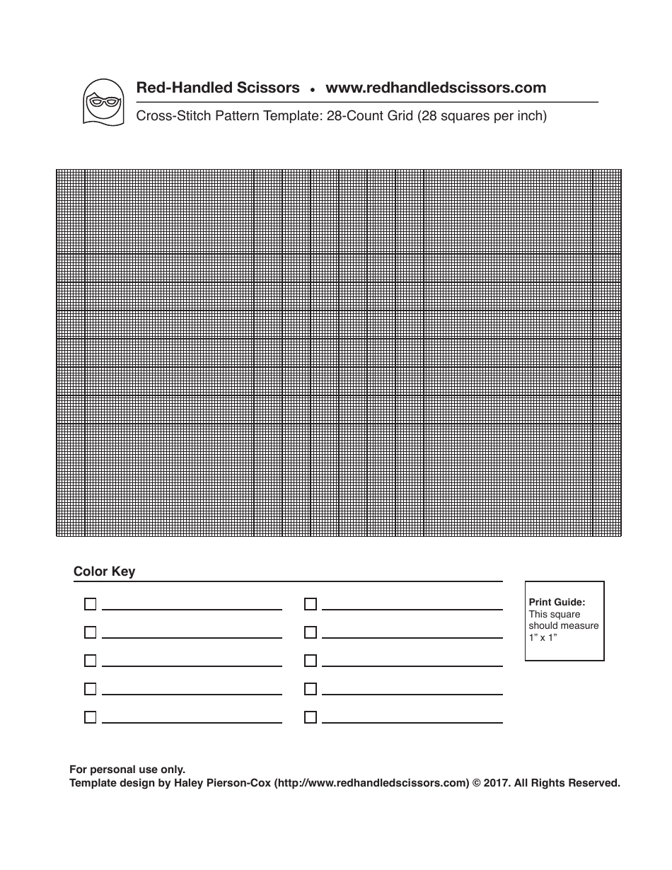 28-count Grid Cross-stitch Pattern Template Download Printable PDF ...