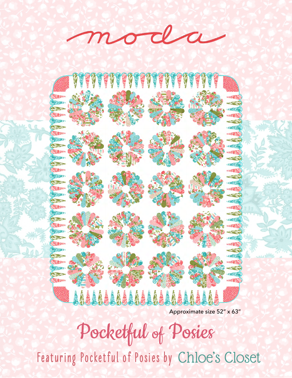 Pocketful of Posies Quilt Pattern Templates Download Printable PDF ...