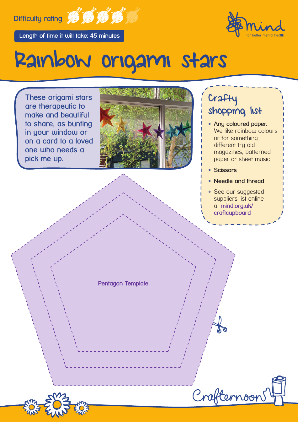Rainbow Origami Star Templates Download Printable PDF | Templateroller