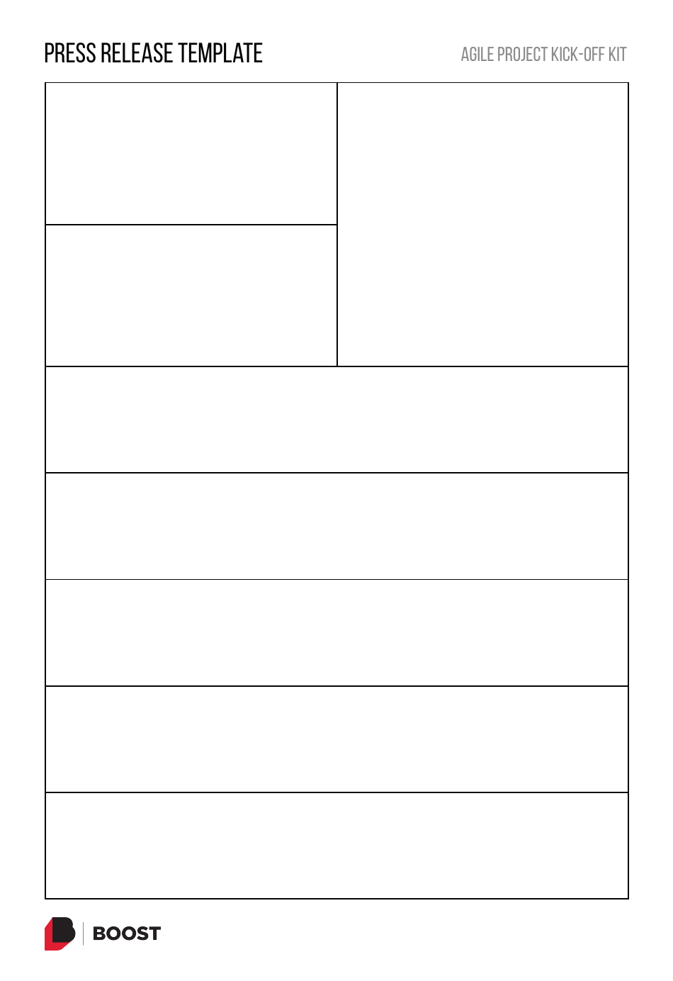 Press Release Template - Boost Download Printable PDF | Templateroller