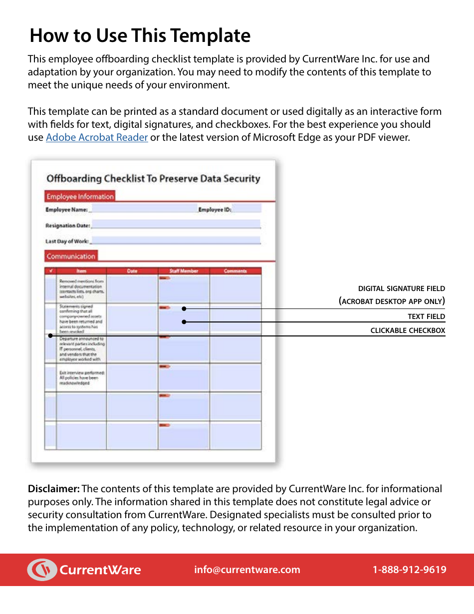 Offboarding Checklist to Preserve Data Security - Fill Out, Sign Online ...