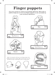 Skeleton Finger Puppet Templates Download Printable PDF | Templateroller