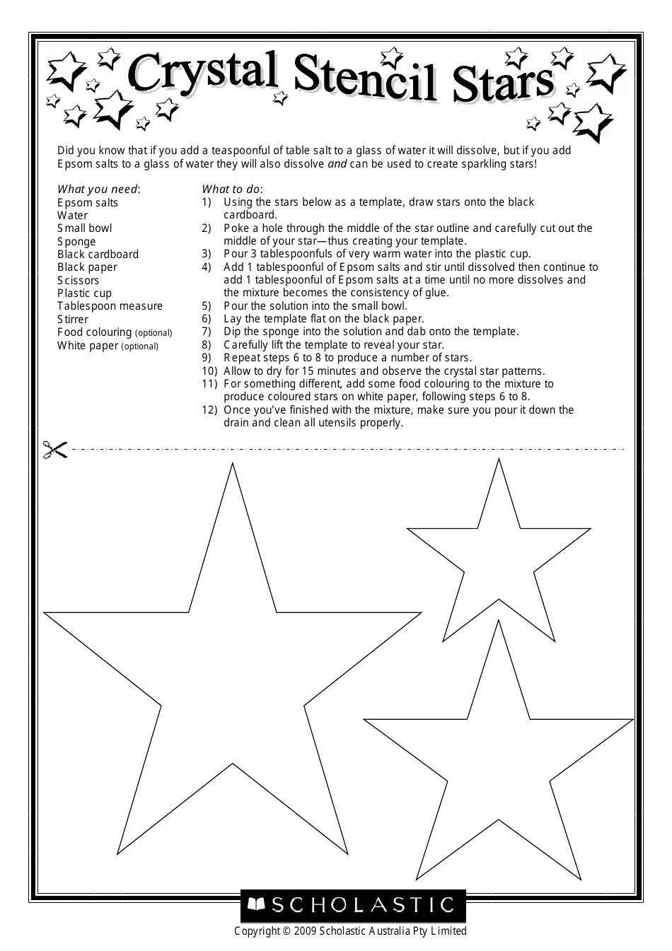 Crystal Stencil Star Templates Download Printable PDF | Templateroller