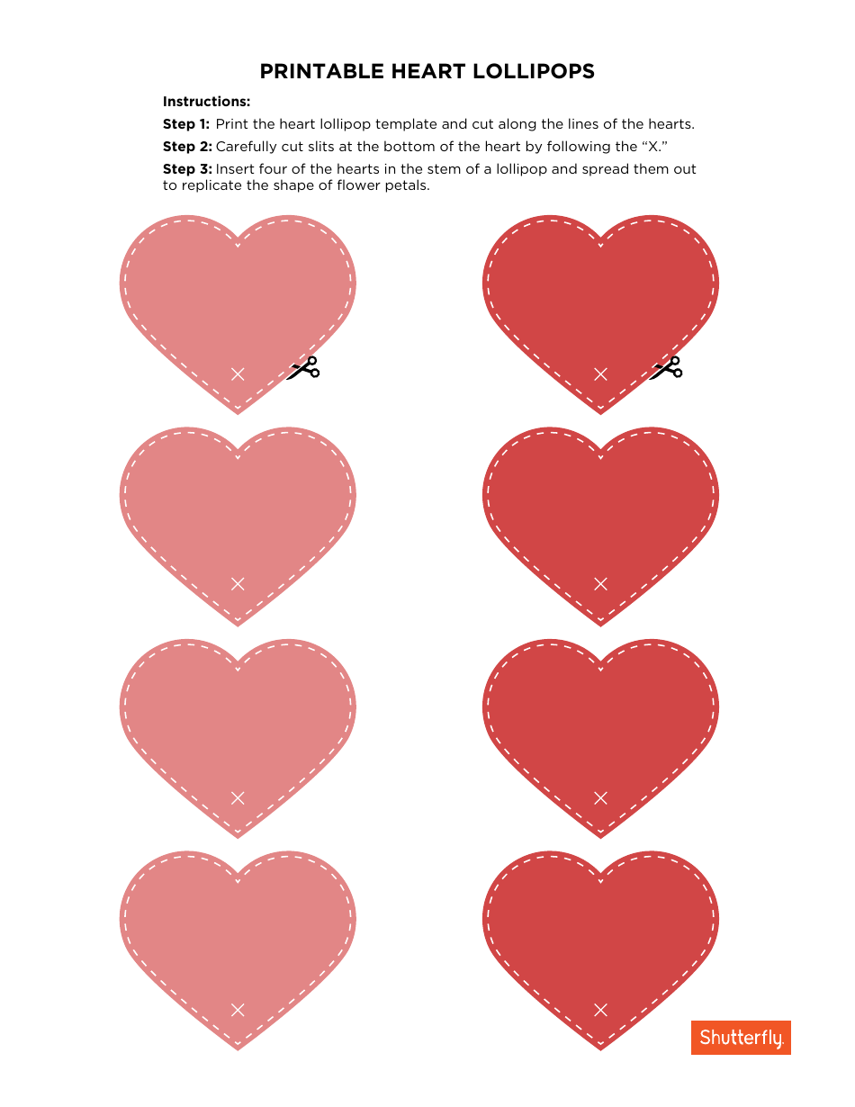 Heart Lollipop Templates Download Printable PDF | Templateroller