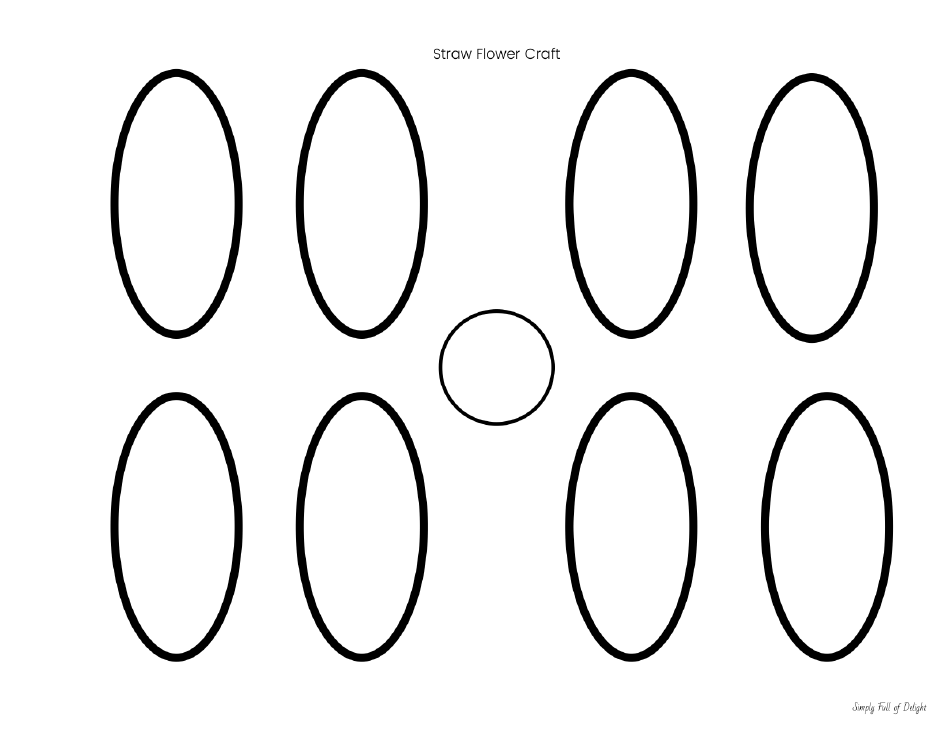 Straw Flower Craft Templates Download Printable PDF | Templateroller