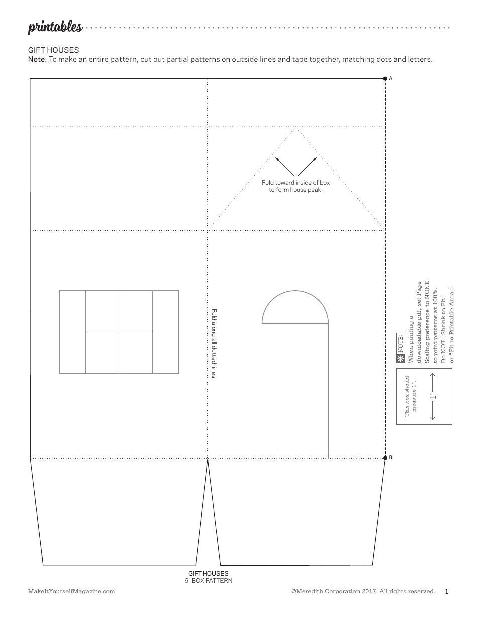 Gift House Box Templates Download Printable PDF | Templateroller
