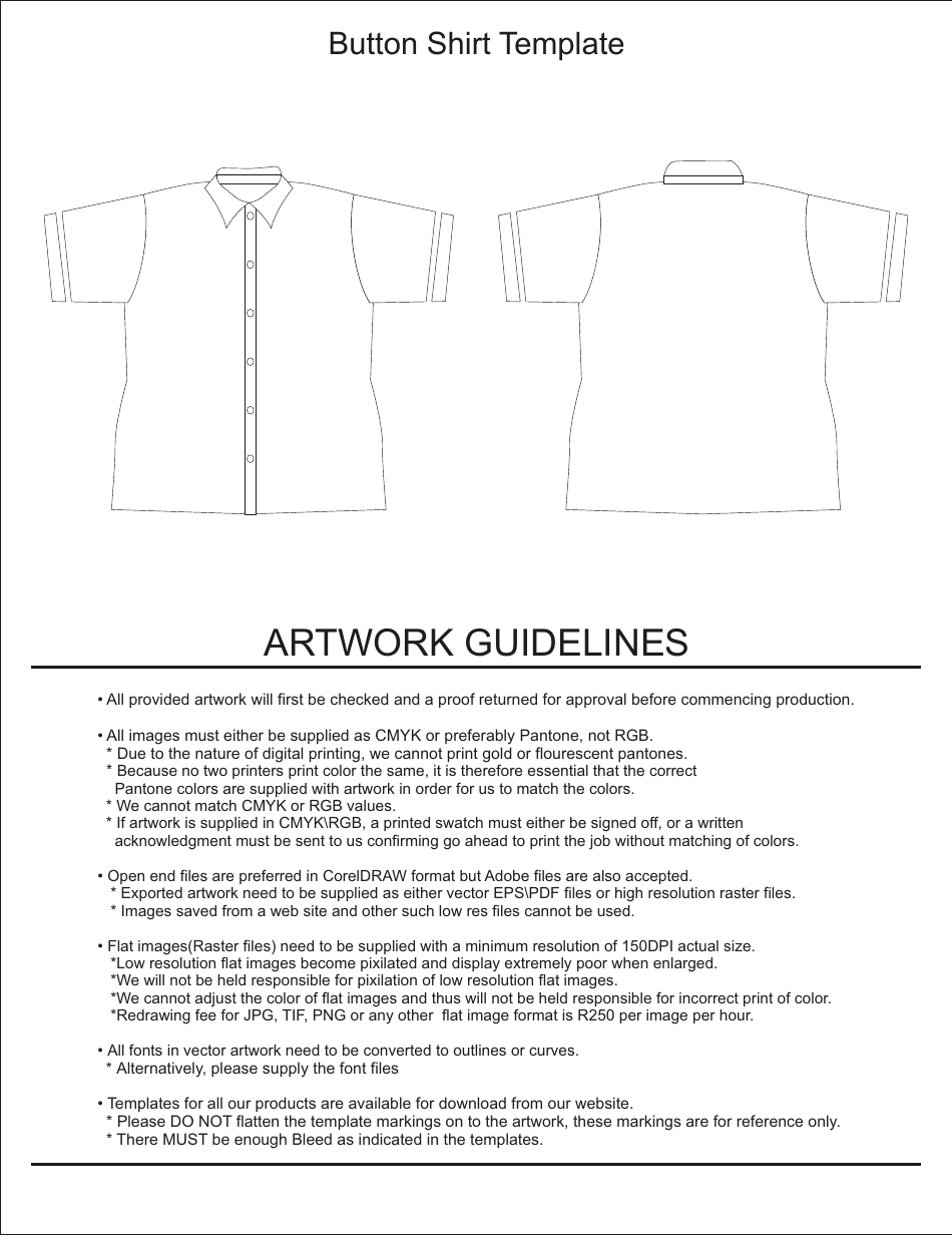 Button Shirt Template Download Printable PDF | Templateroller Button Shirt Template Download Printable PDF | Templateroller