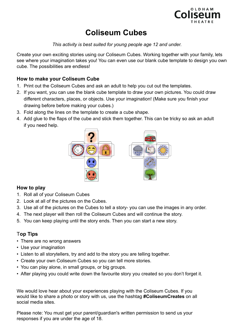 Coliseum Cube Templates Download Printable PDF | Templateroller