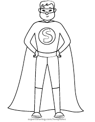 Superhero Outline Template Download Printable PDF | Templateroller