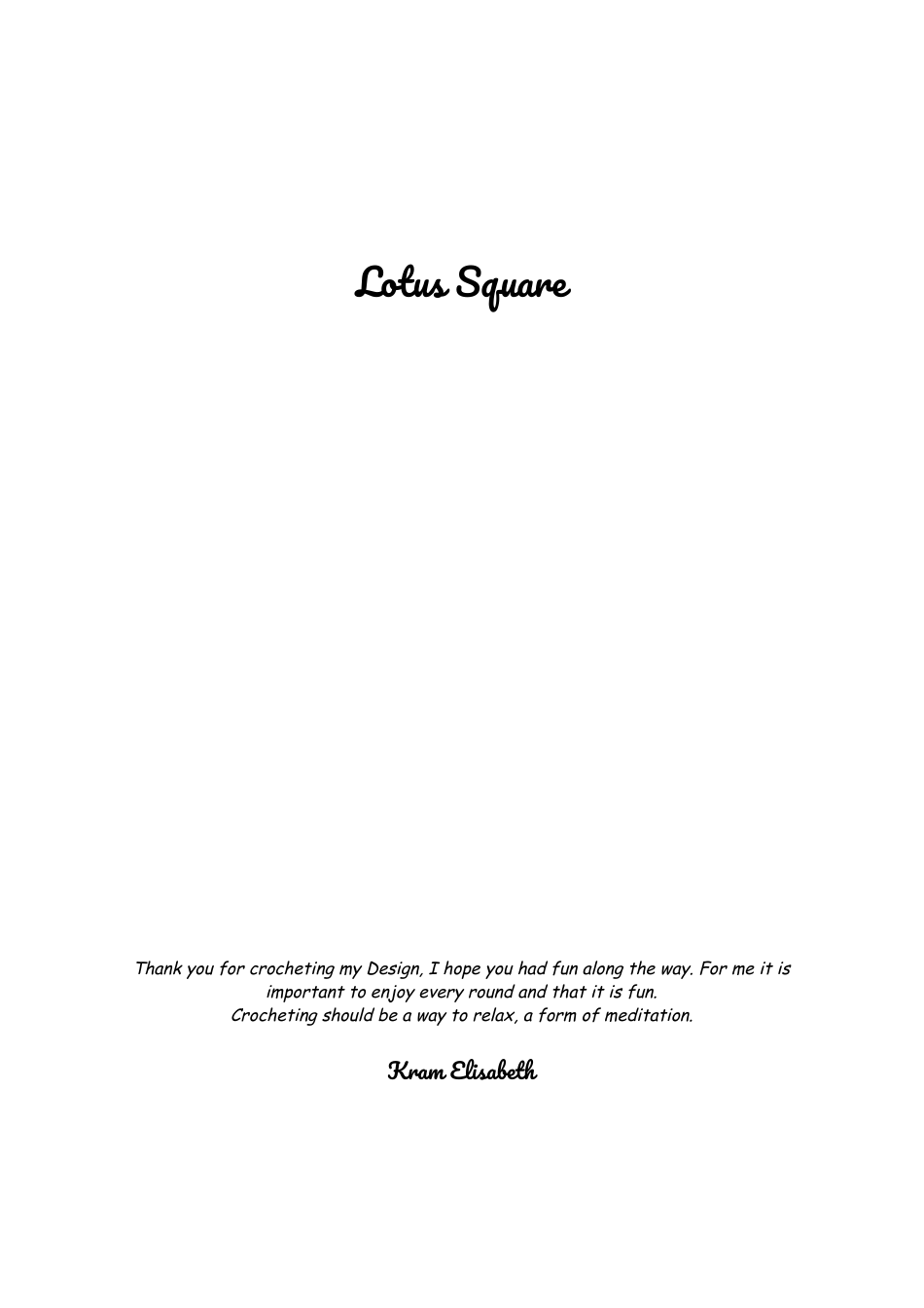 Lotus Square Crochet Pattern Download Printable PDF | Templateroller