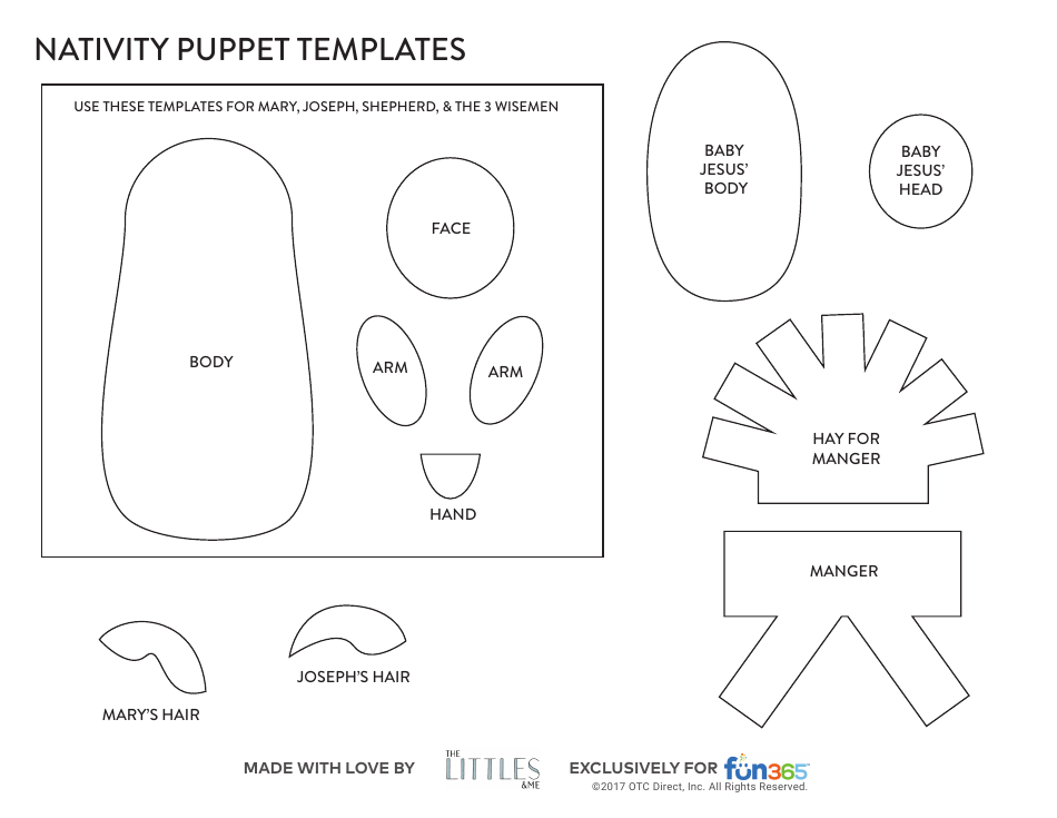 Nativity Puppet Templates Download Printable PDF | Templateroller
