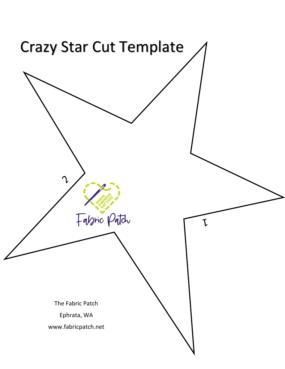 Crazy Star Cut Template Download Printable PDF | Templateroller