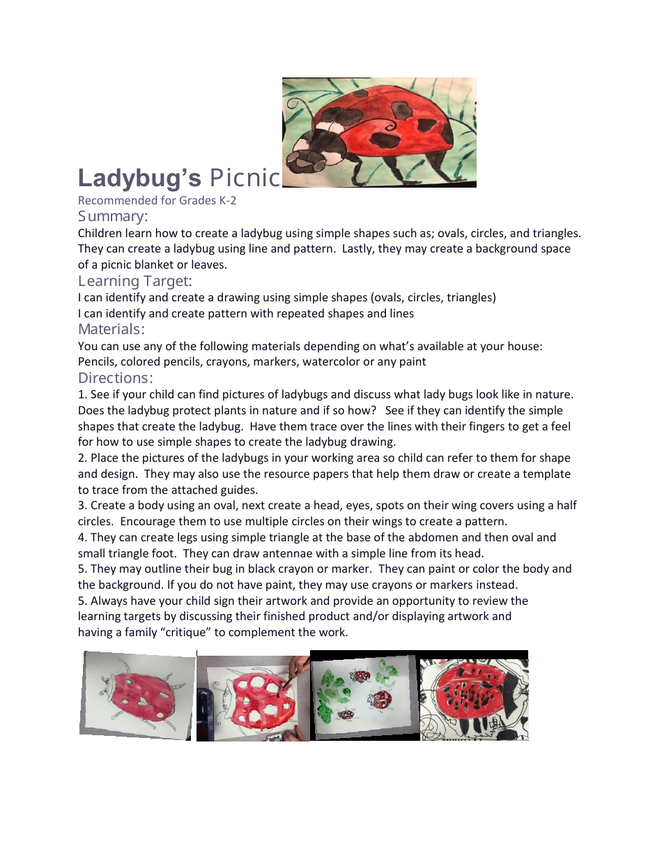 Ladybug Coloring Sheet Download Printable PDF | Templateroller