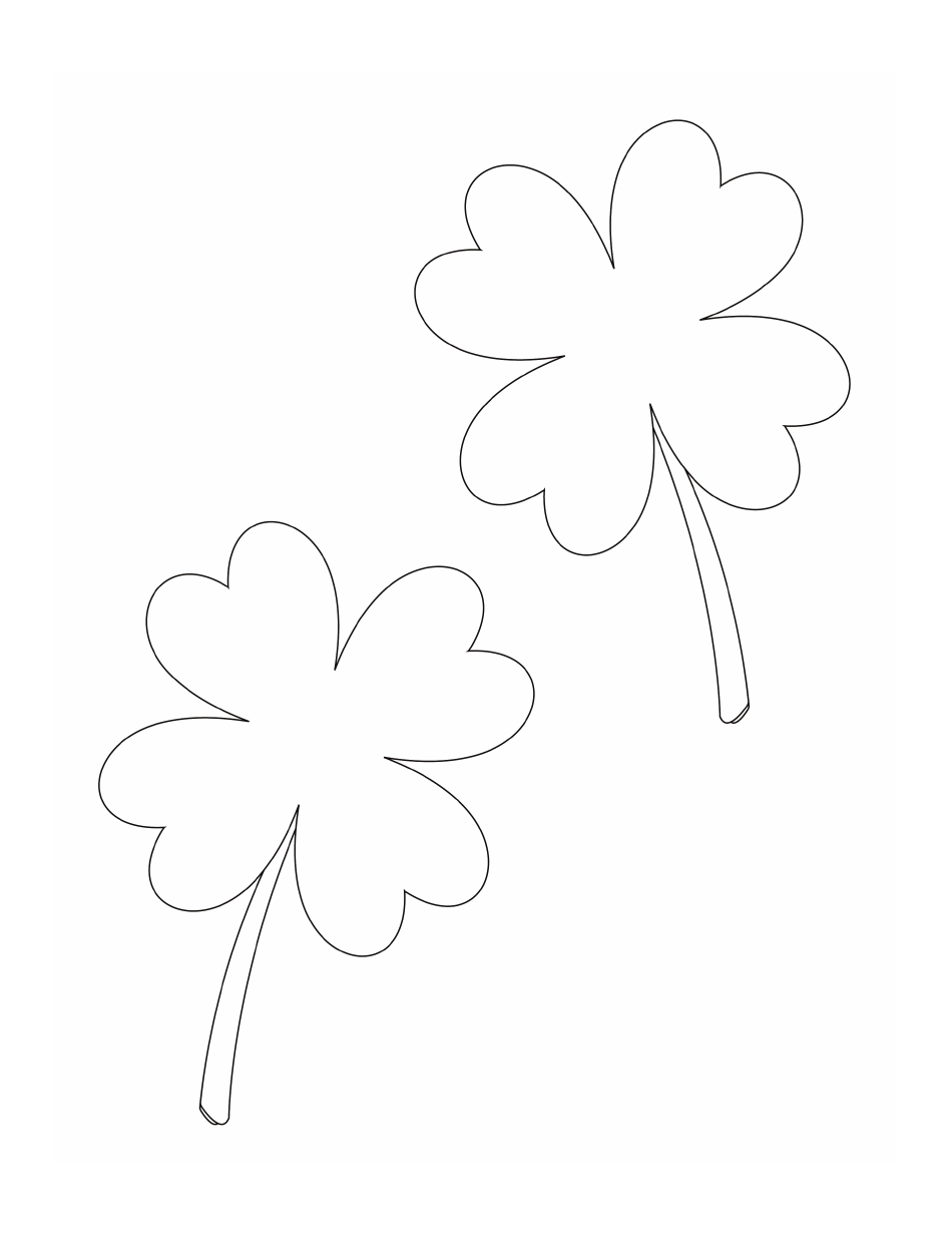 Clover Outline Templates Download Printable PDF | Templateroller
