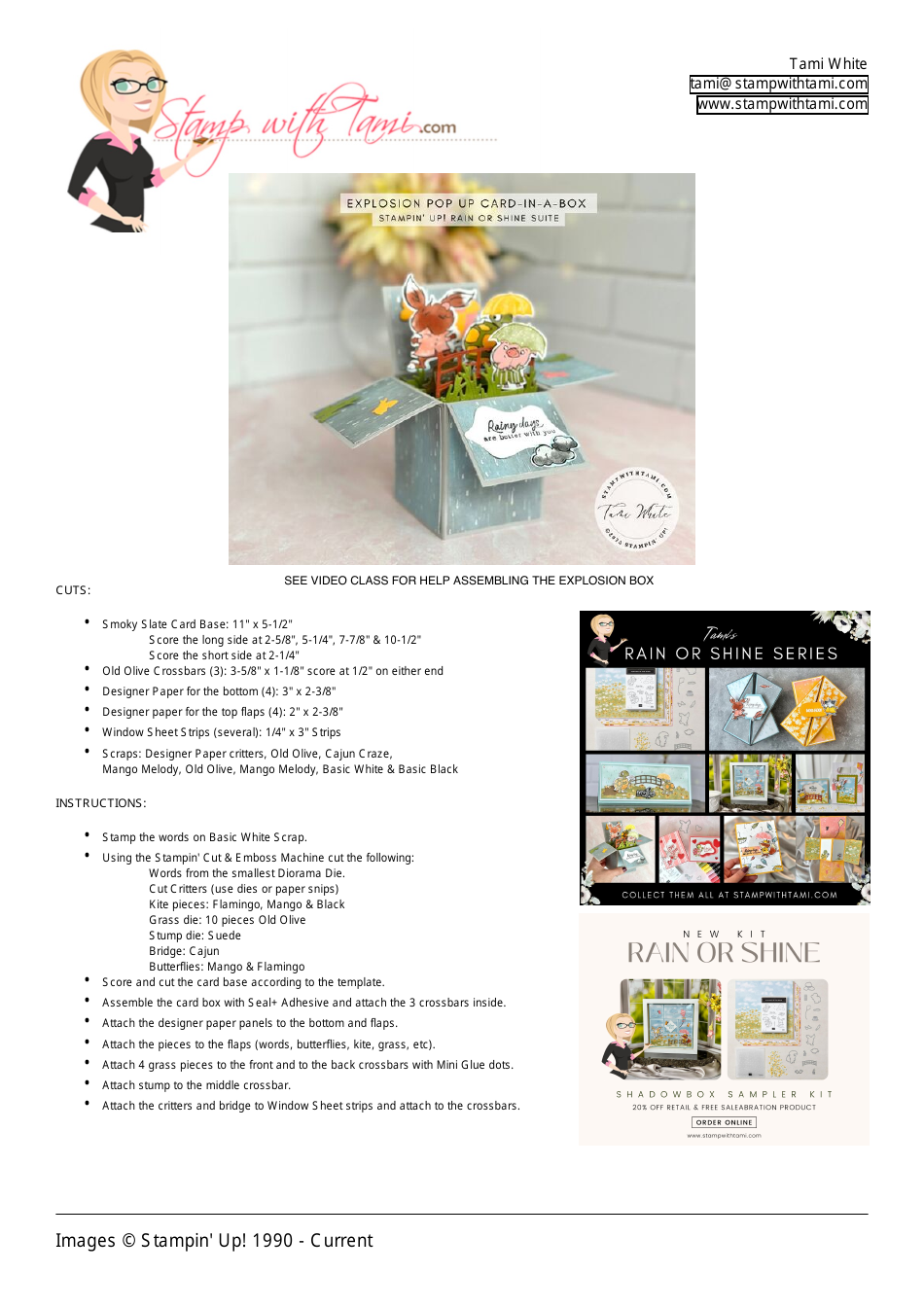 Explosion Card-In-a-box Template Download Printable PDF | Templateroller