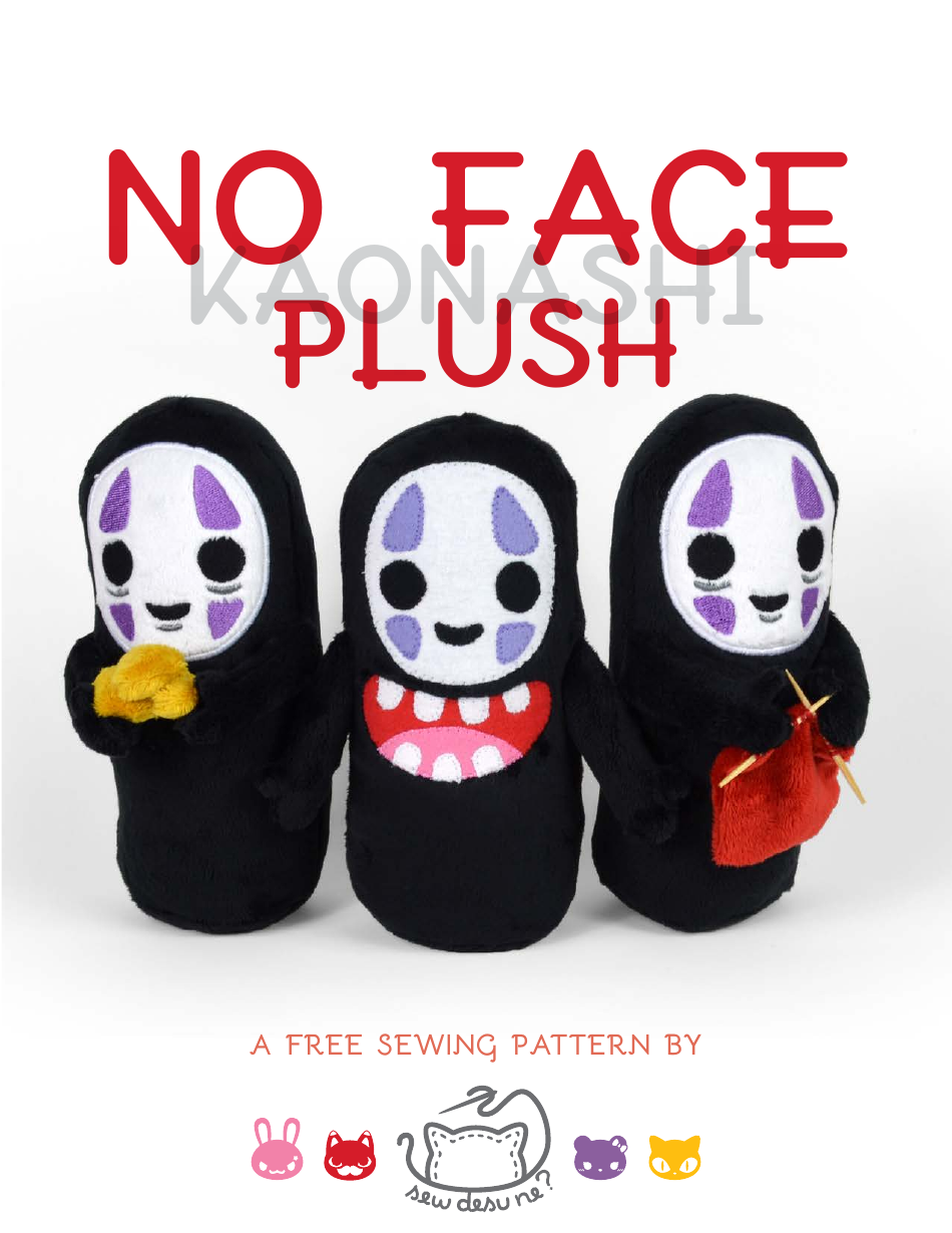 No Face Plush Sewing Templates - Choly Knight Download Printable PDF ...